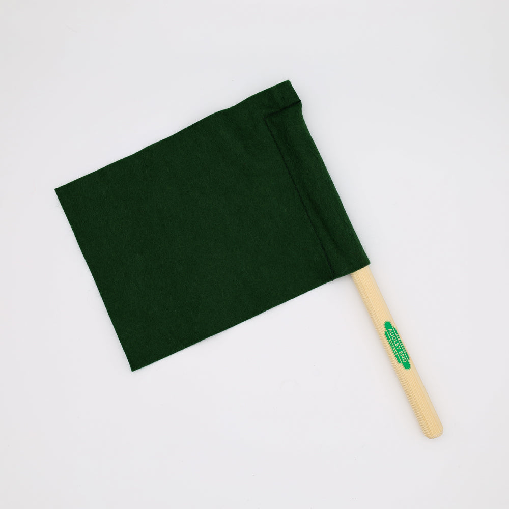 AEMR Guards Flag – Green – Wooden & Felt Railway Signal Flag for Kids ...